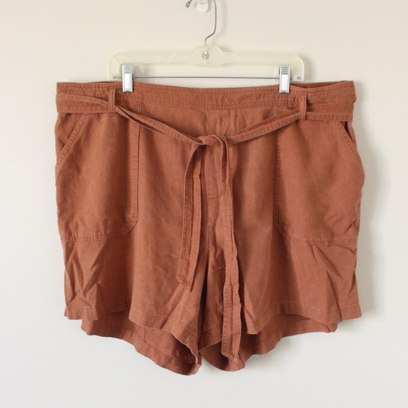 SoundStyle | Shorts | Terracotta Linen Blend Shorts | Poshmark